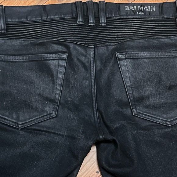 Balmain | Jeans | Balmain Biker Jeans Black Size 29 | Poshmark